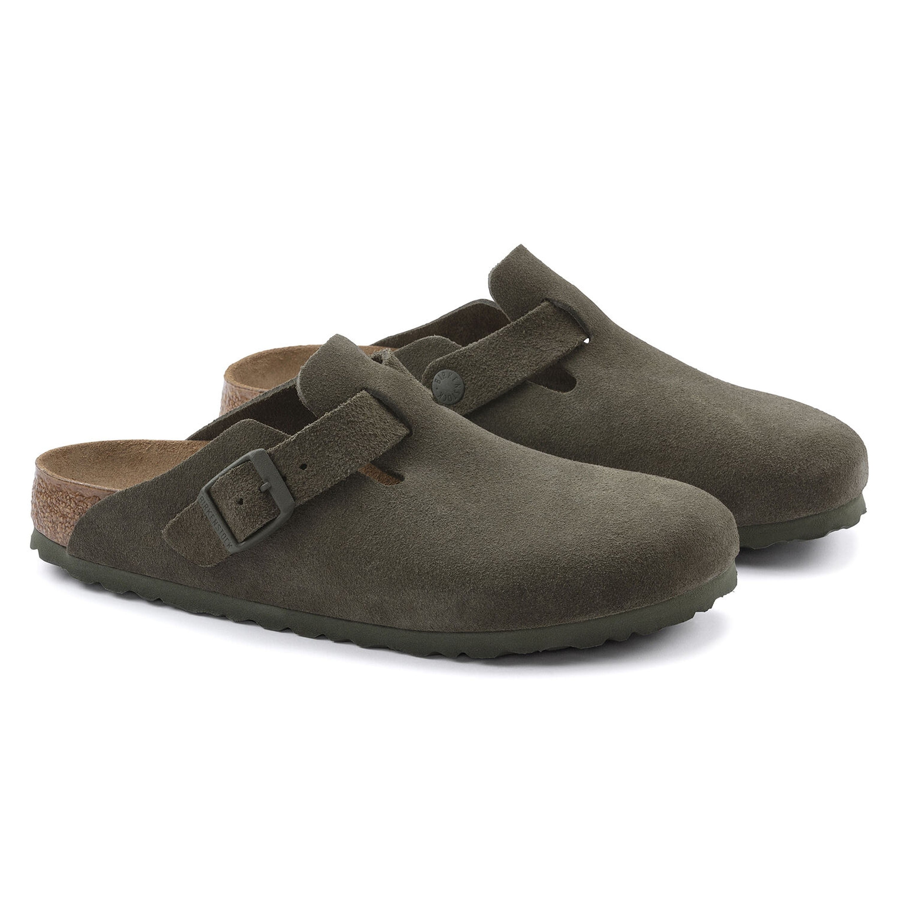 Birkenstock Boston Suede Leather Regular Fit (Thyme) - 1024721 - Consortium