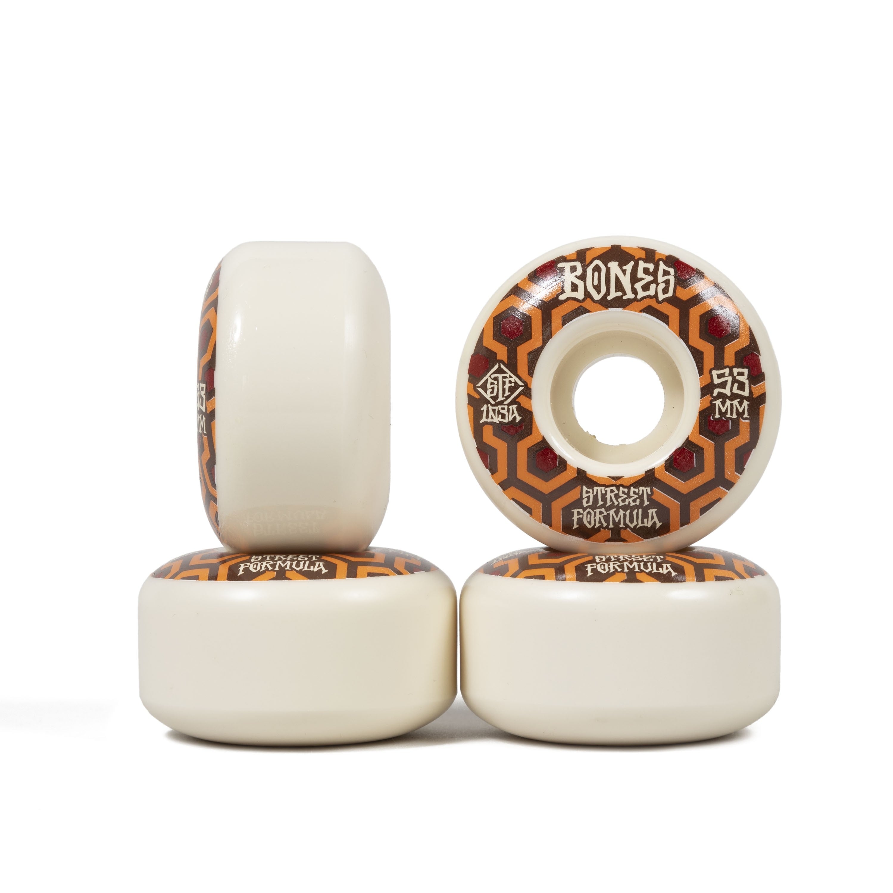 Bones STF Retros 103A V1 Wide Skateboard Wheels 53mm (White) - BNS-SKW ...