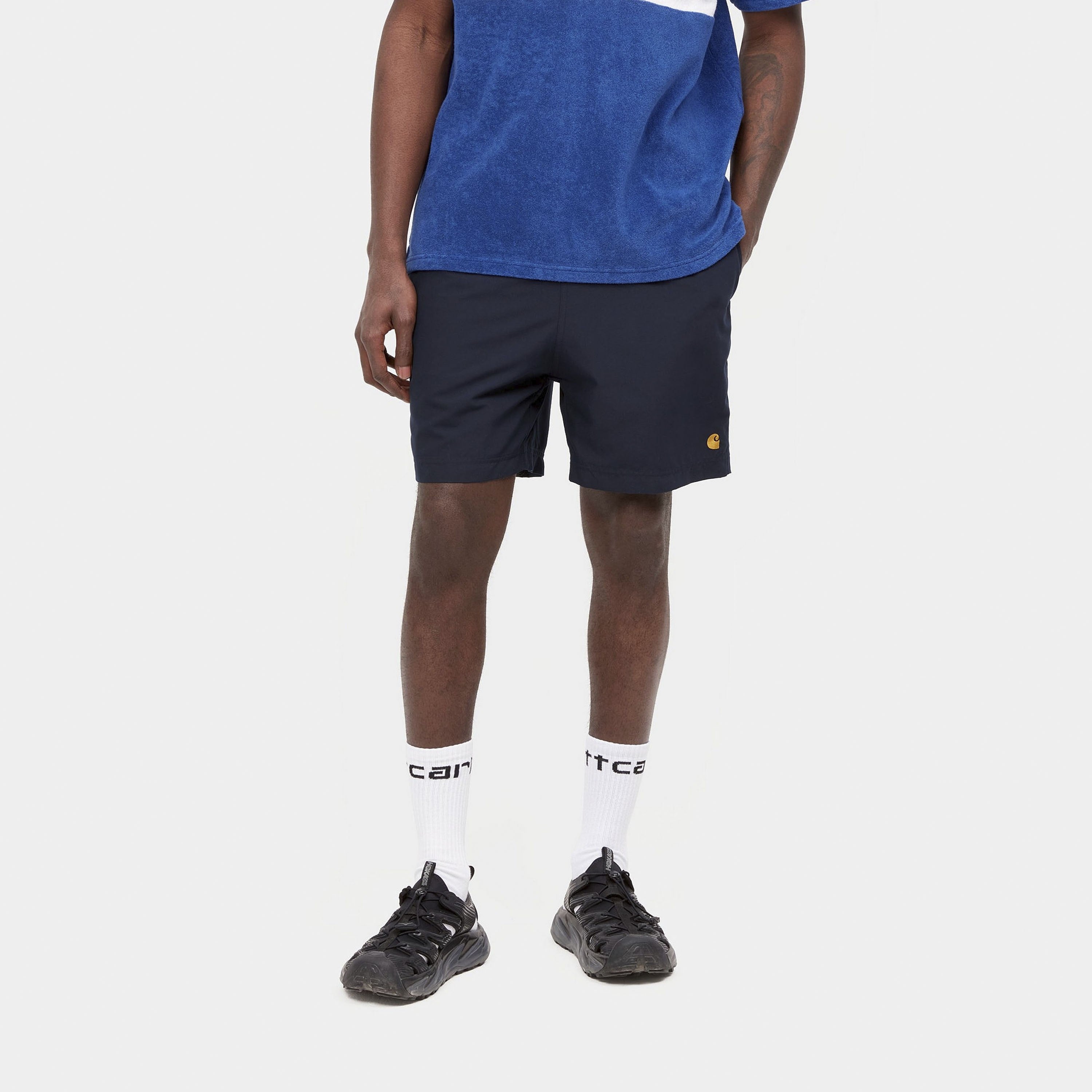 Carhartt WIP Chase Swim Trunks (Dark Navy/Gold) - I026235.00H.XX.03 ...