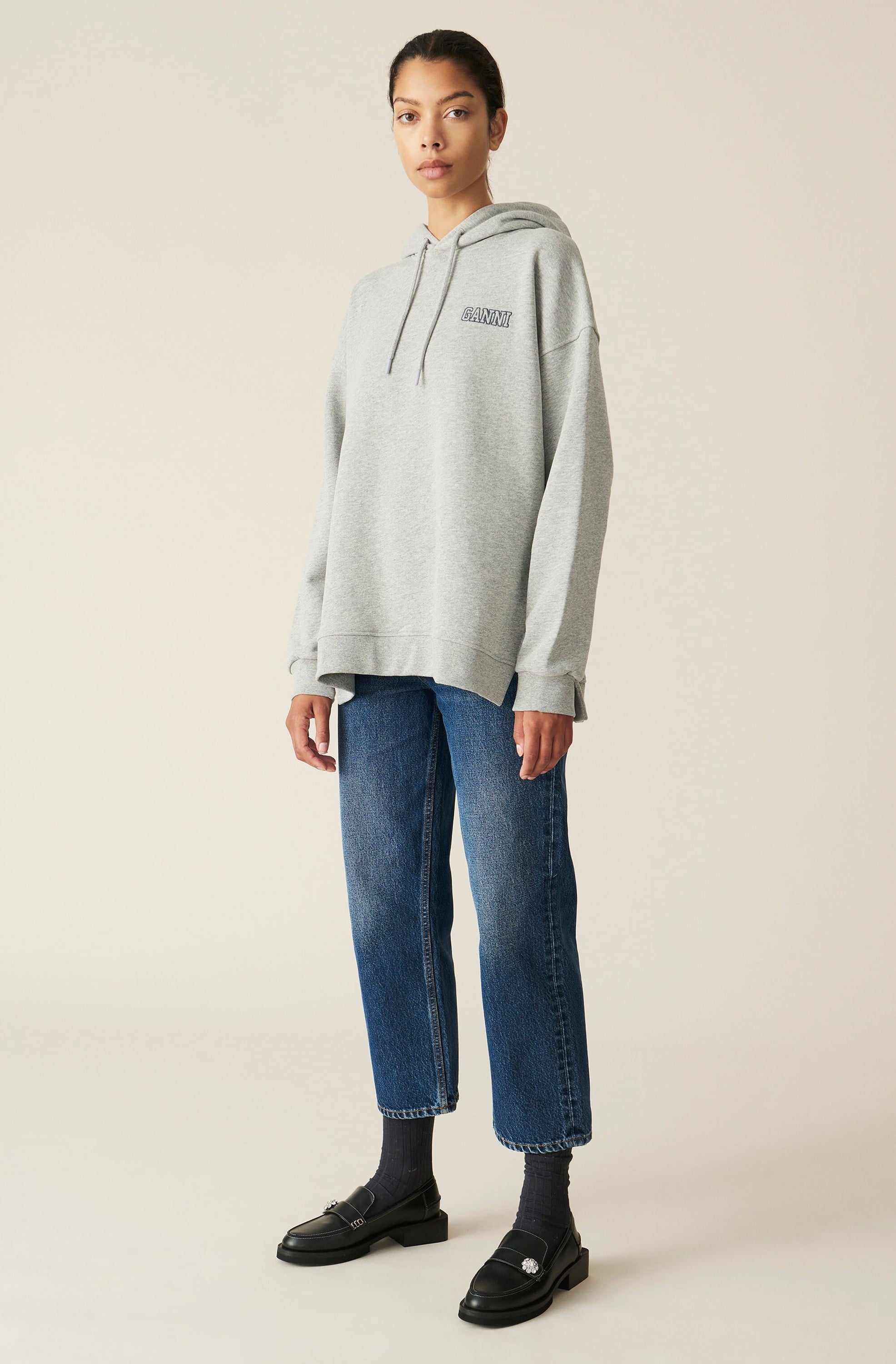 GANNI Software Isoli Oversized Pullover Hooded Sweatshirt (Paloma ...