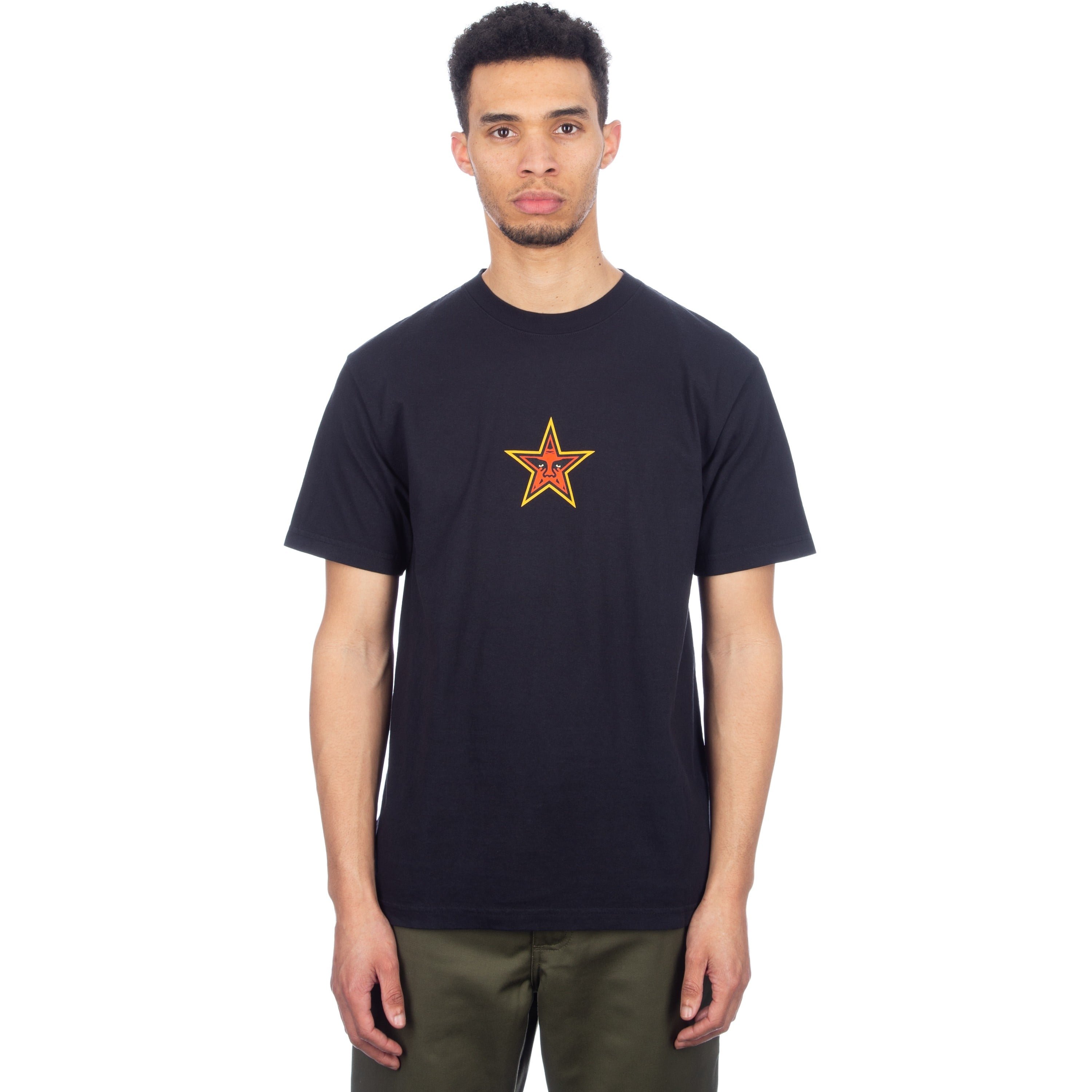 Obey Star Face T-Shirt (Off Black) - 166911668-OBK - Consortium.