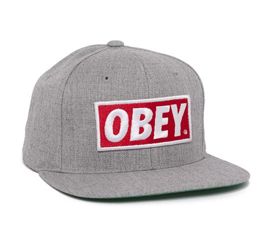 Obey Original Snapback Cap (Heather Grey) - Consortium.