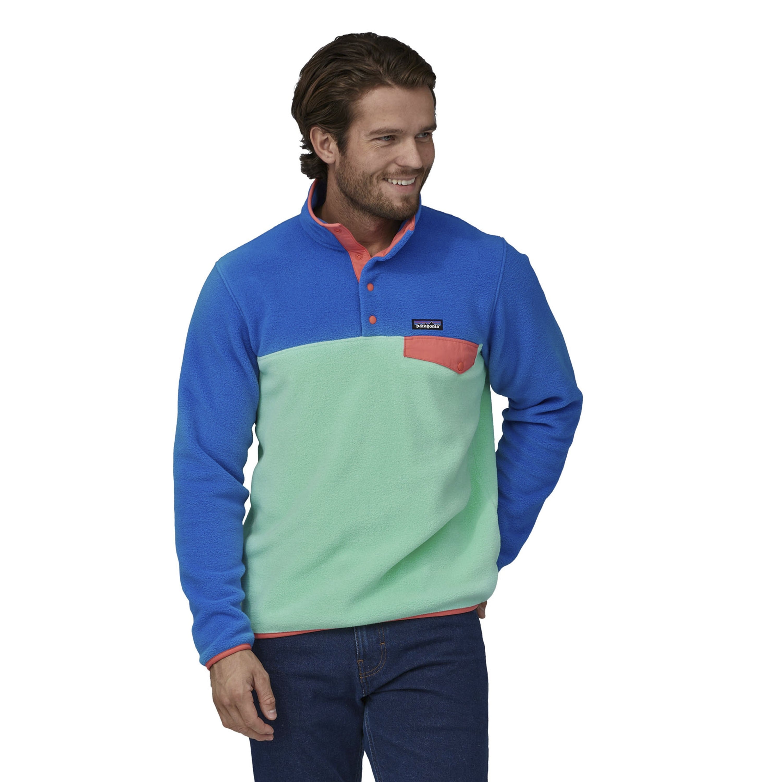 Patagonia Lightweight Synchilla Snap-T Pullover Fleece (Early Teal ...