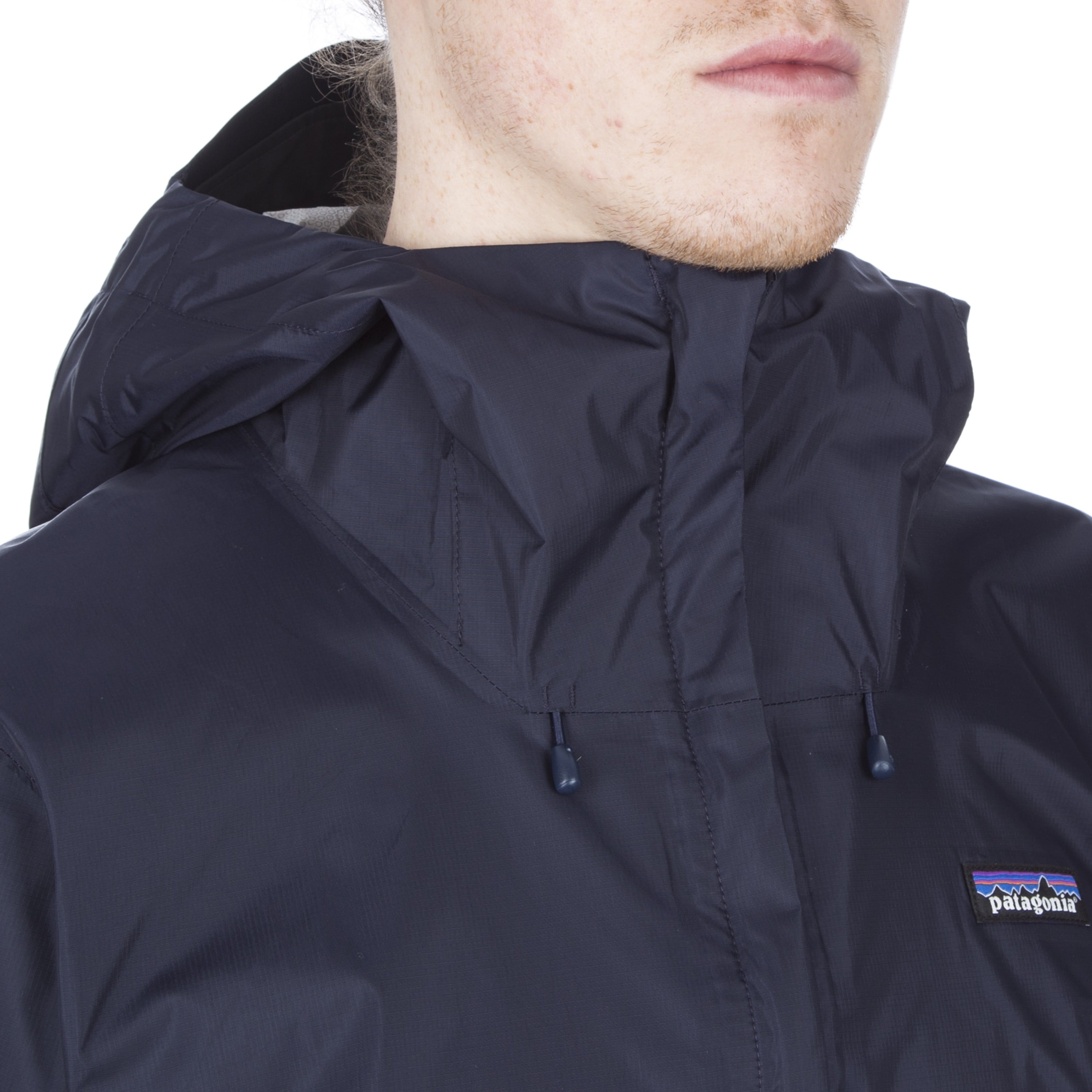 Patagonia Torrentshell Jacket (Navy Blue w/Paintbrush Red) - Consortium.