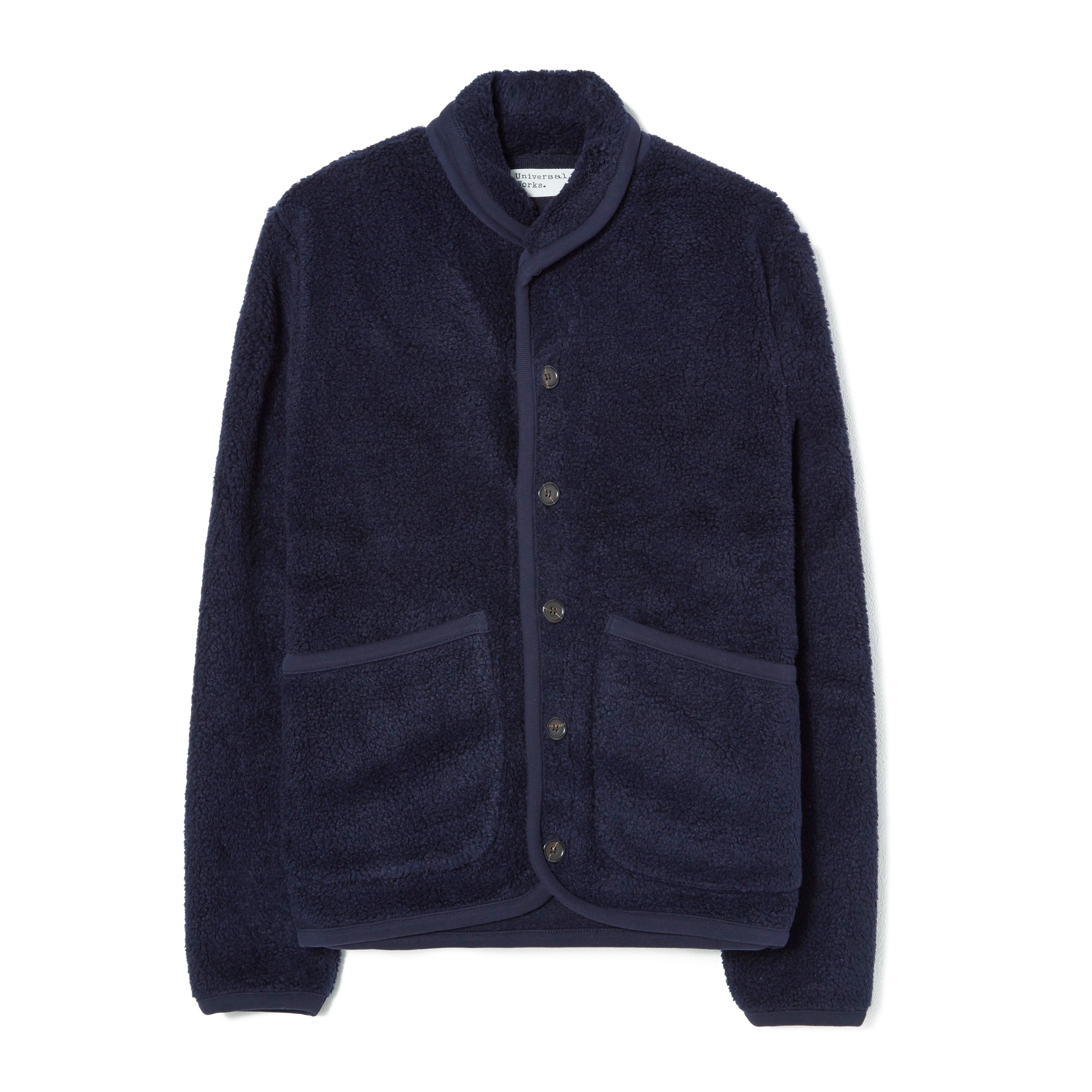 Universal Works Lancaster Jacket (Navy Mountain Fleece) - 21686-NAVY ...