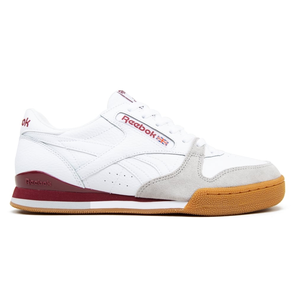Reebok Phase 1 Pro CV (White/Urban Maroon/Snowy Grey-Gum) - Consortium