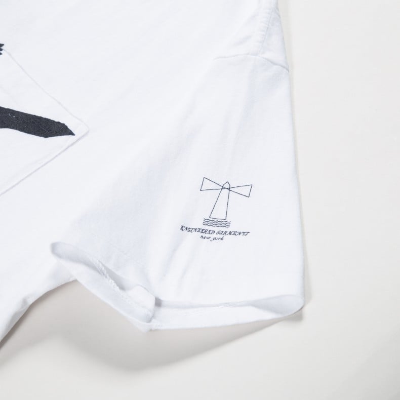Engineered Garments Printed Cross T-Shirt (White/Seagull Print ...